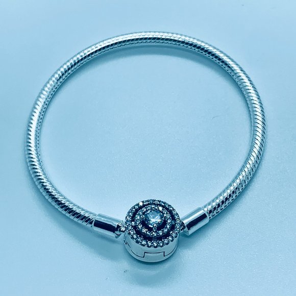 Pandora | Jewelry | Pandora Moments Halo Snake Chain Bracelet 59038c0 ...